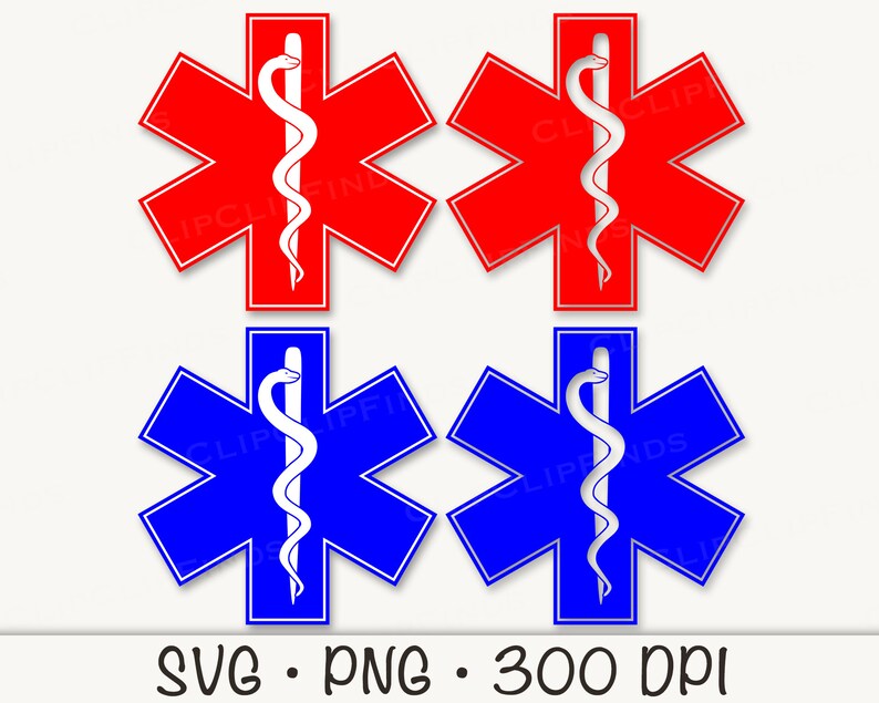 Ambulance Symbol SVG Star of Life SVG Medical Snake PNG - Etsy
