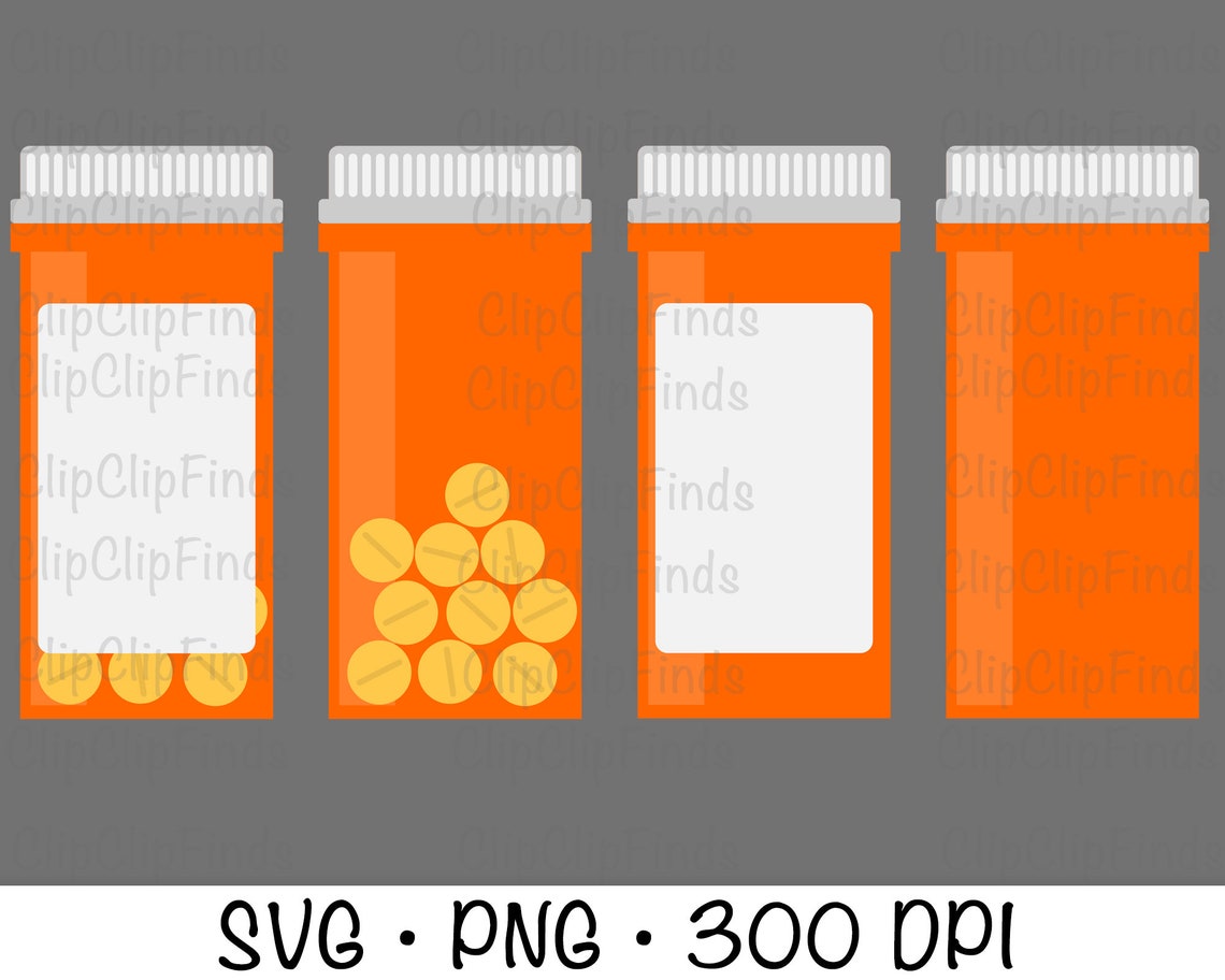 Medicine Bottle Bundle Prescription Bottle SVG PNG - Etsy