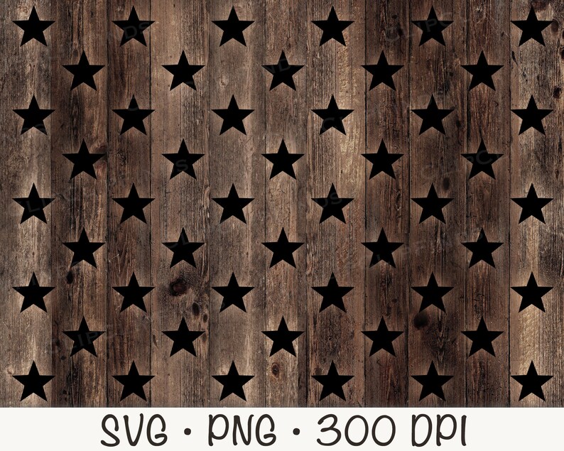 USA Flag Stars SVG: 50 United States Stars Clip Art (digital Download ...
