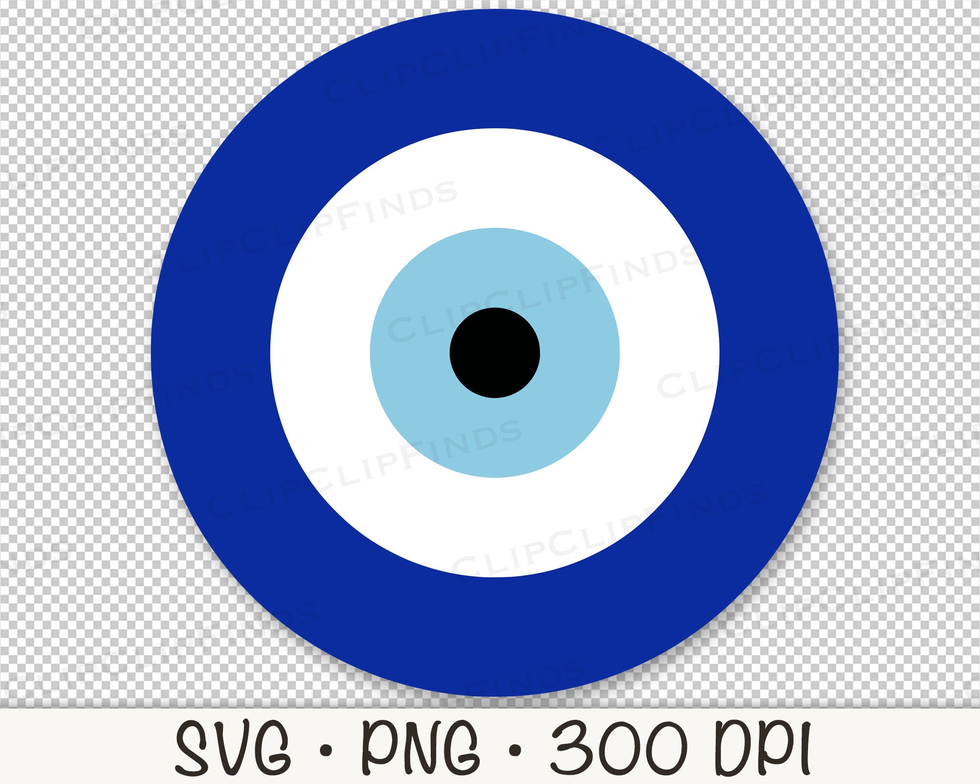 Evil Eye SVG Vector Cut File and PNG Transparent Background - Etsy