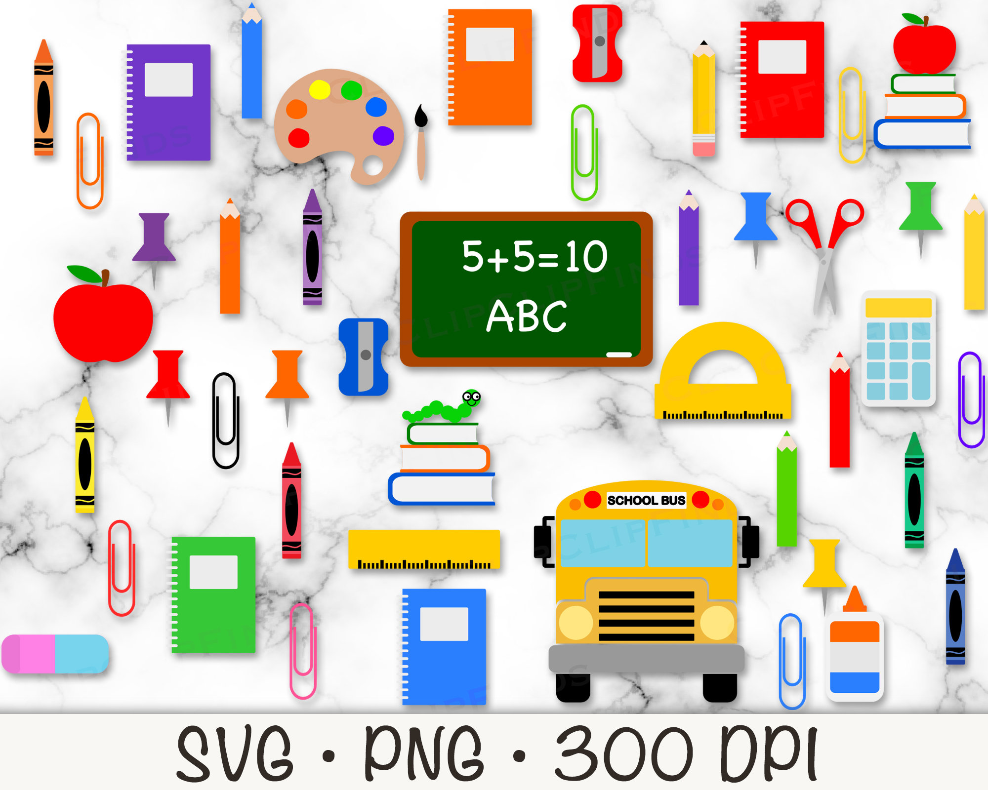 School SVG Clipart Bundle: Teacher, Student Graphics (digital Download ...