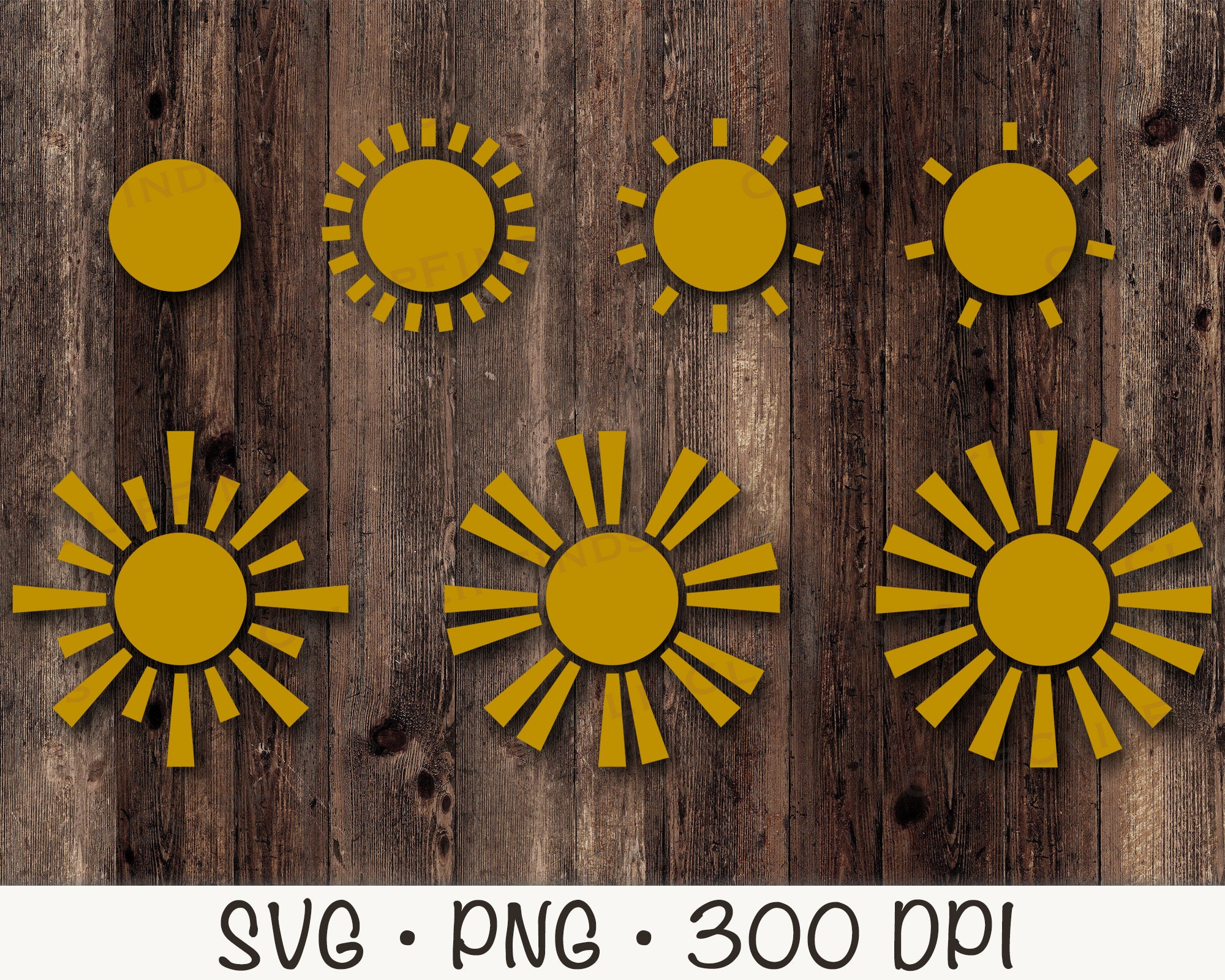 Boho Minimalist Sun Sunburst Sunshine Sun Bundle Sun SVG - Etsy