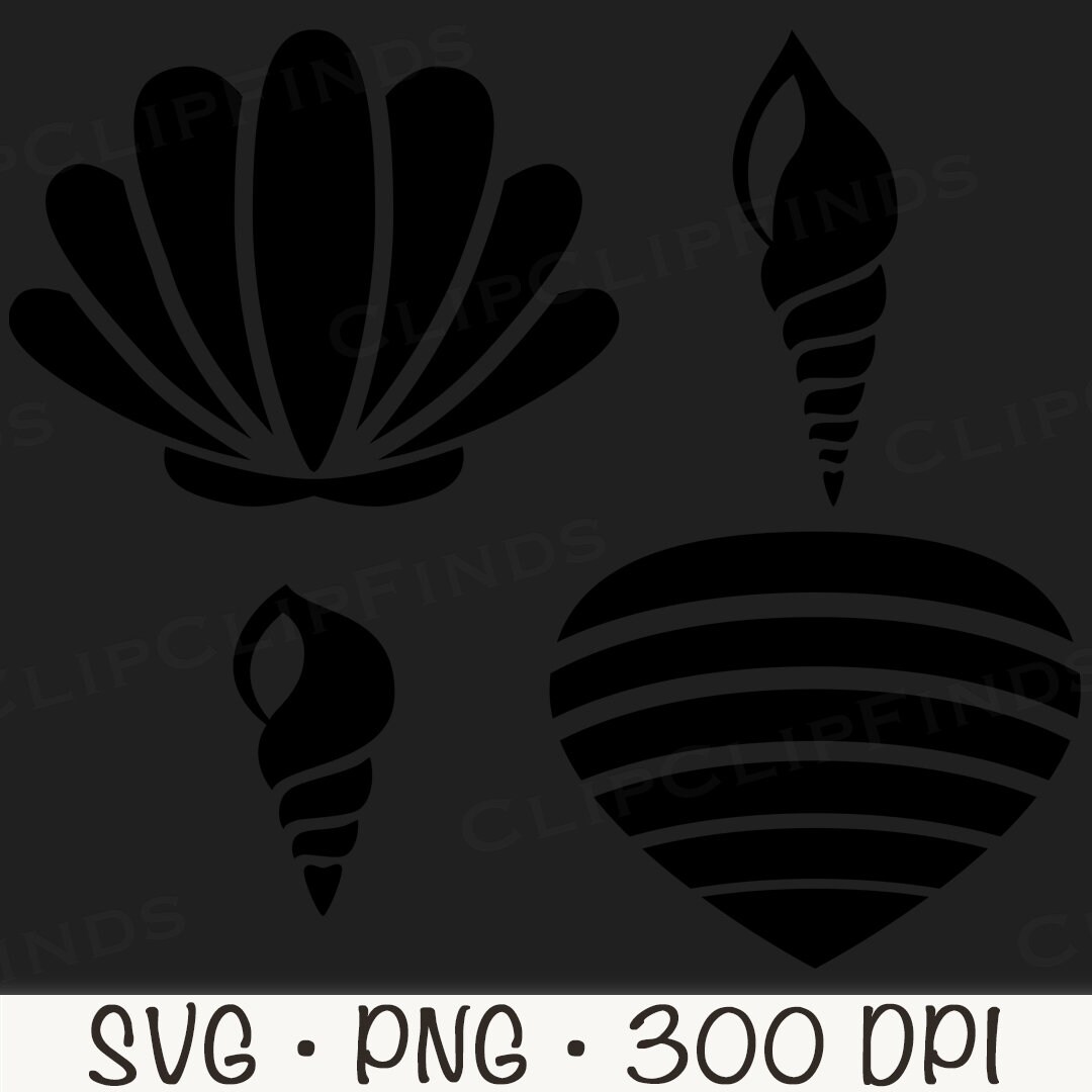 Muscheln SVG, Muschel Bundle, Muschel PNG, Muschel Silhouette, Muschel ...