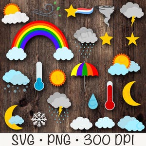Weather Clipart, Weather PNG, Weather SVG, Forecast, Rain, Wind ...