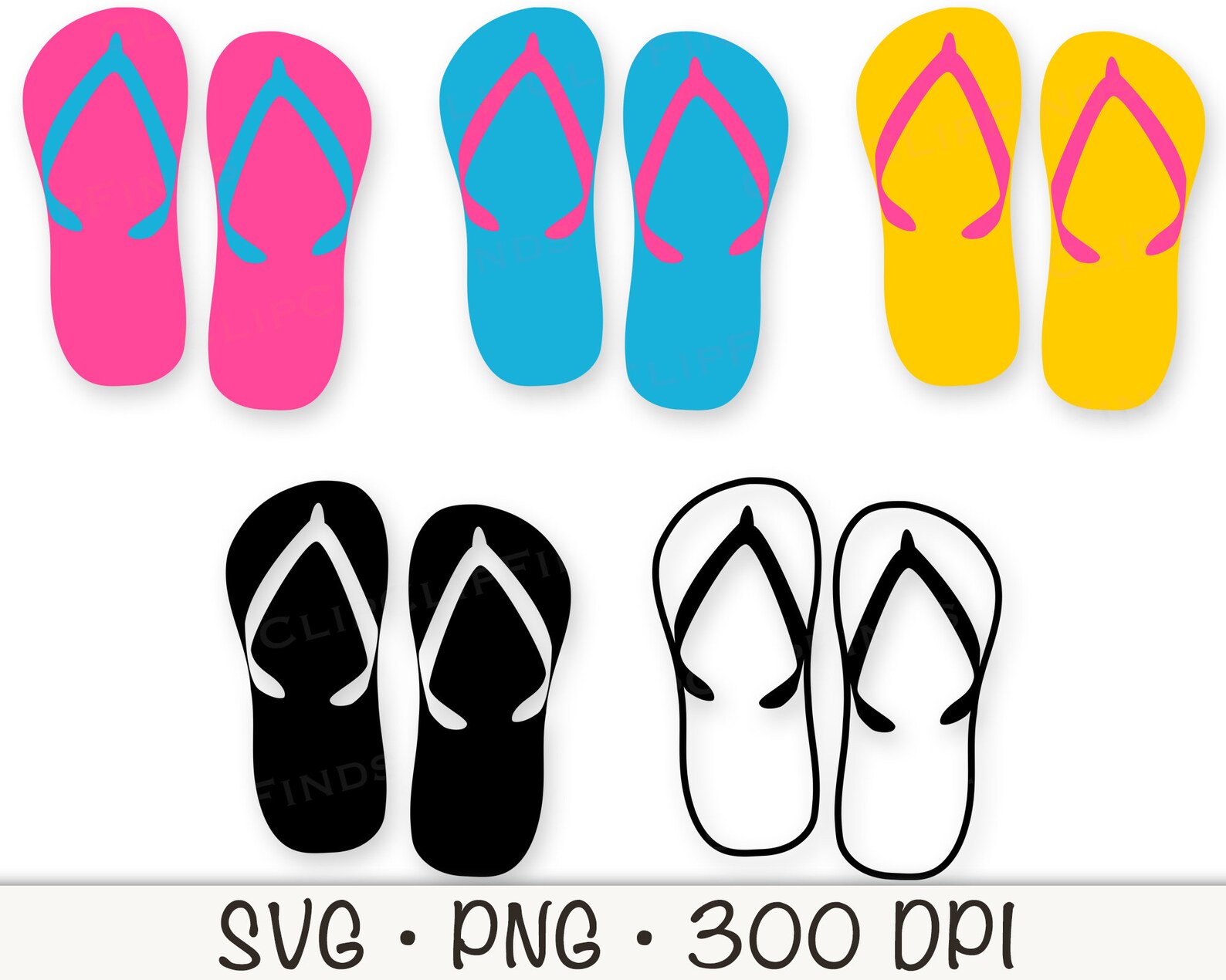 Flip Flop SVG, Sandals Outline, Flip Flip Clipart, Flip Flop Vector Cut ...