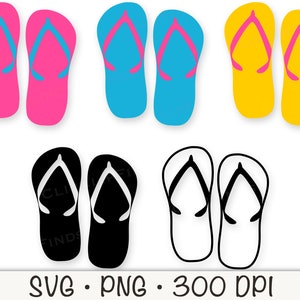 Flip Flop SVG, Sandals Outline, Flip Flip Clipart, Flip Flop Vector Cut ...