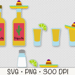 Tequila SVG Tequila Shot SVG Mexican Sombrero Mexican - Etsy