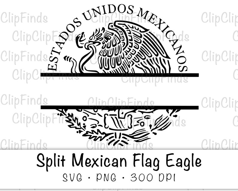 Escudo Mexicano Split Monogram Mexican Flag Eagle SVG Vector | Etsy Canada