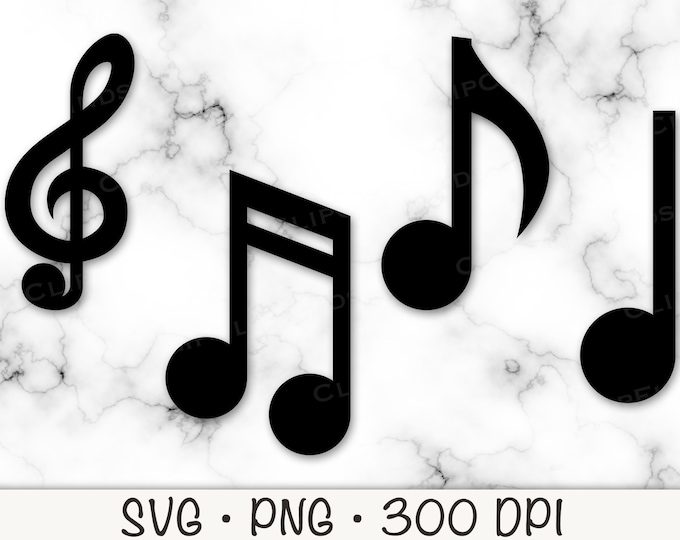 Musical Notes Svg Bundle, Music Clipart, Music Svg, Music Notes Icons ...