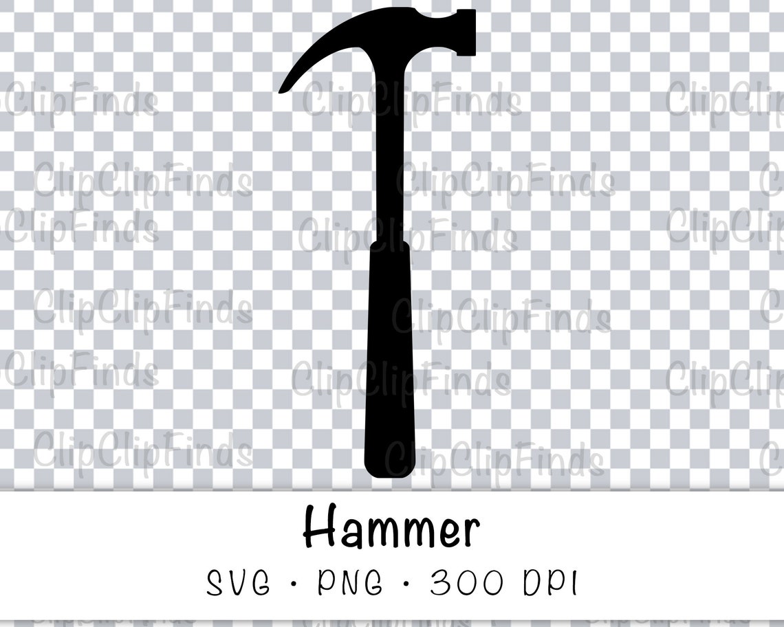 Hammer Tool SVG Vector Cut File and PNG Transparent Background | Etsy