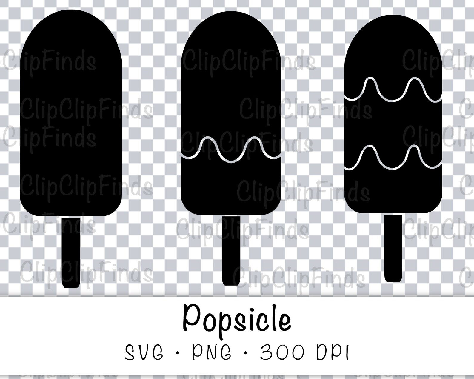 Popsicle SVG Vector Cut File and PNG Transparent Background | Etsy