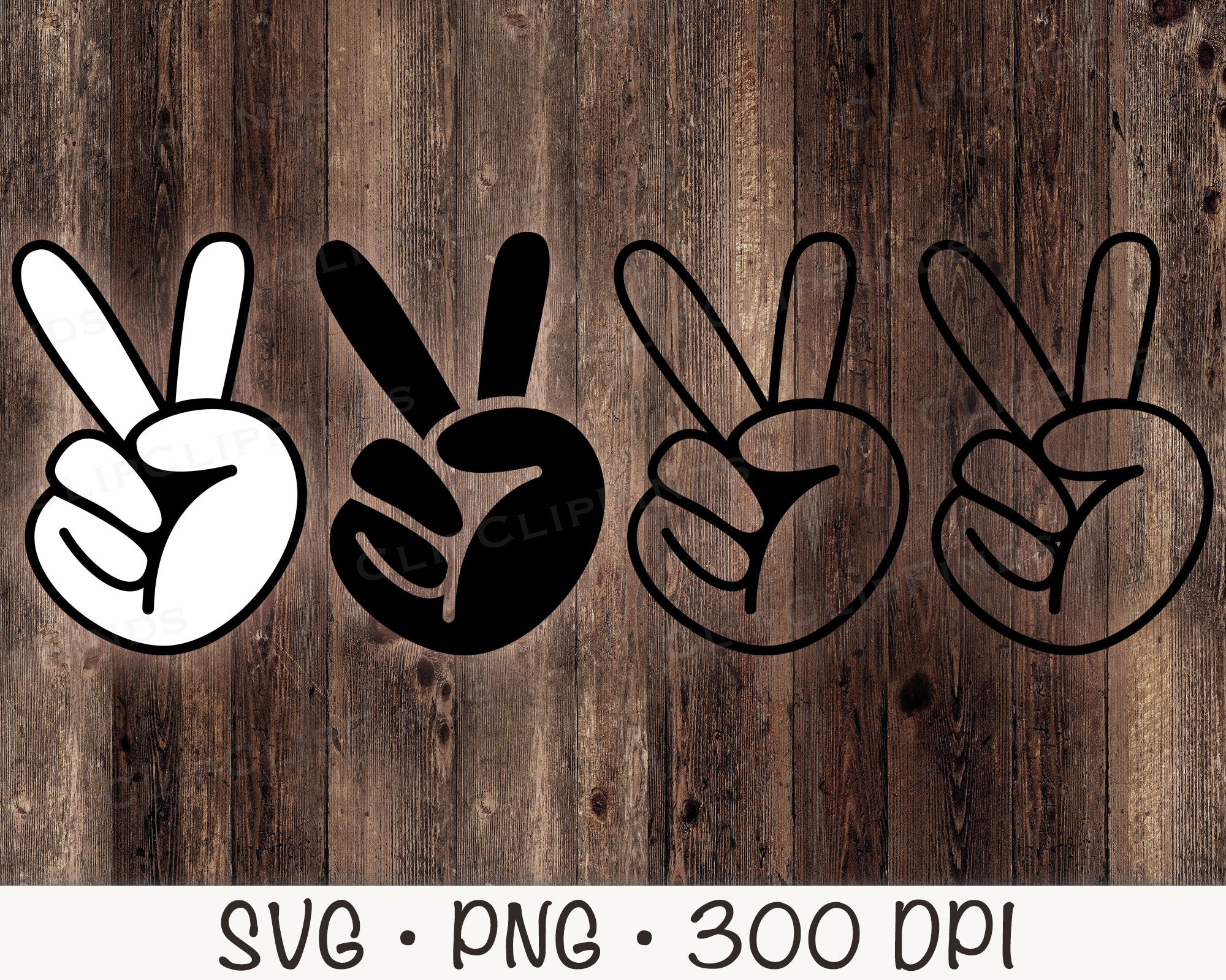 Signo de paz dedos de mano de paz archivo de corte vectorial - Etsy México