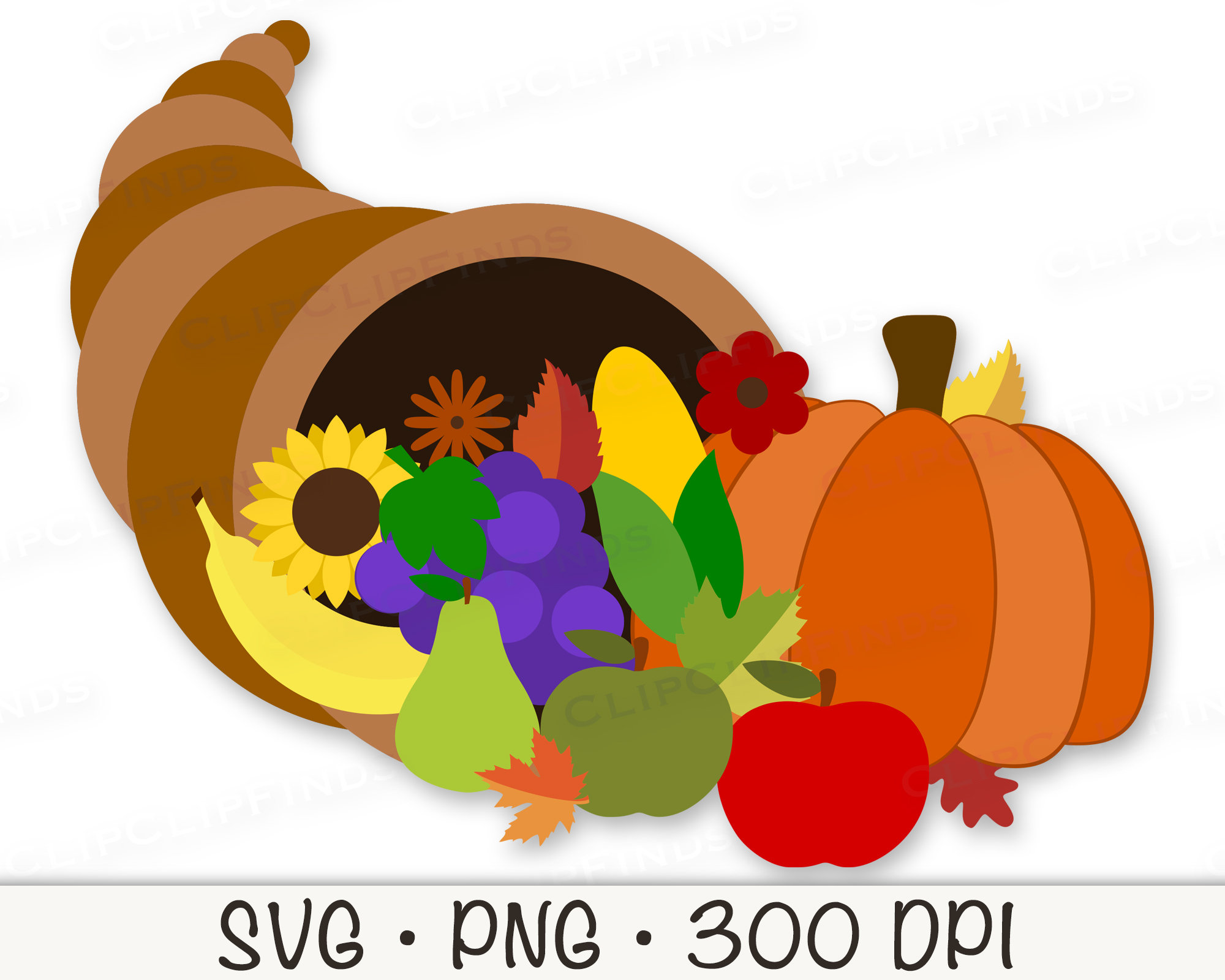 Thanksgiving Cornucopia Clipart