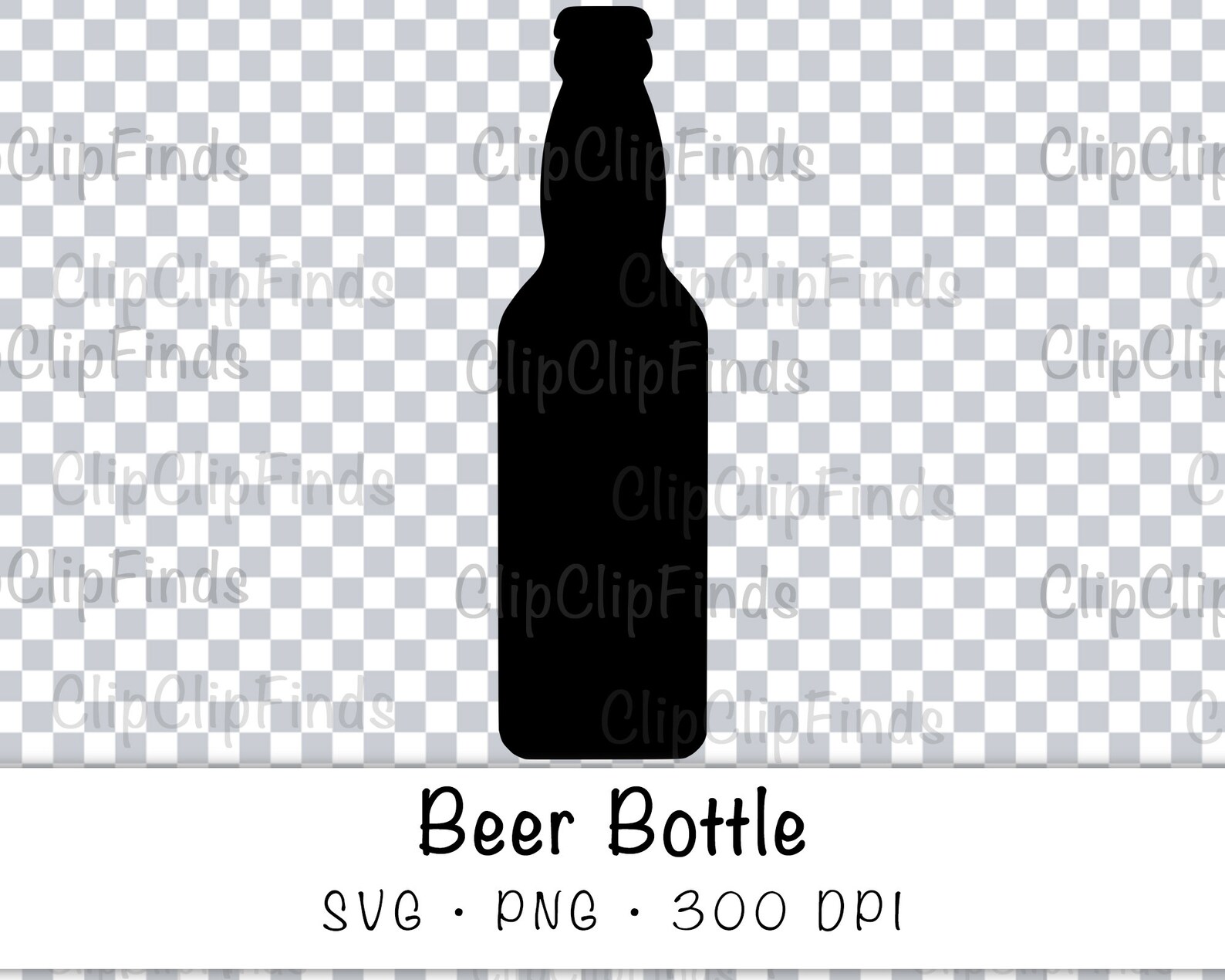 Beer Bottle SVG Vector Cut File and PNG Transparent Background | Etsy