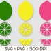 Lemon SVG, Lime SVG, Pink Lemon, Bundle Pack, Icon Symbol, Vector Cut ...