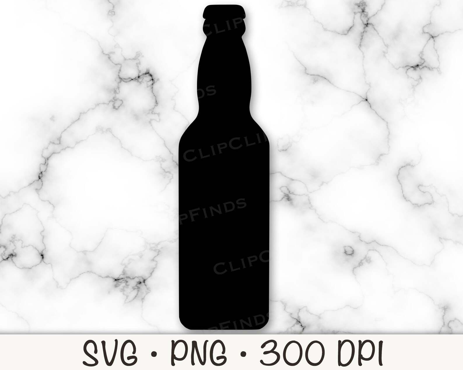 Beer Bottle SVG Vector Cut File and PNG Transparent Background Clip Art ...