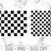 Seamless Checkerboard Pattern SVG, PNG, Transparent Background, Instant ...