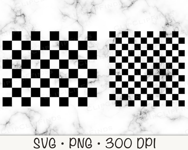 Seamless Checkerboard Pattern SVG, PNG, Transparent Background, Instant ...
