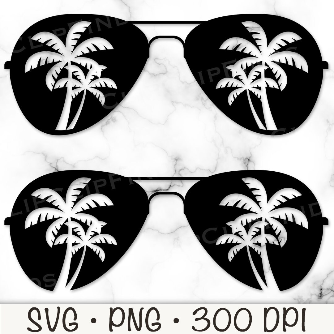 Sunglasses With Palm Tree Logo