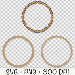 Circle Rope Frame SVG, Round Circle Border SVG, Nautical Frame PNG ...