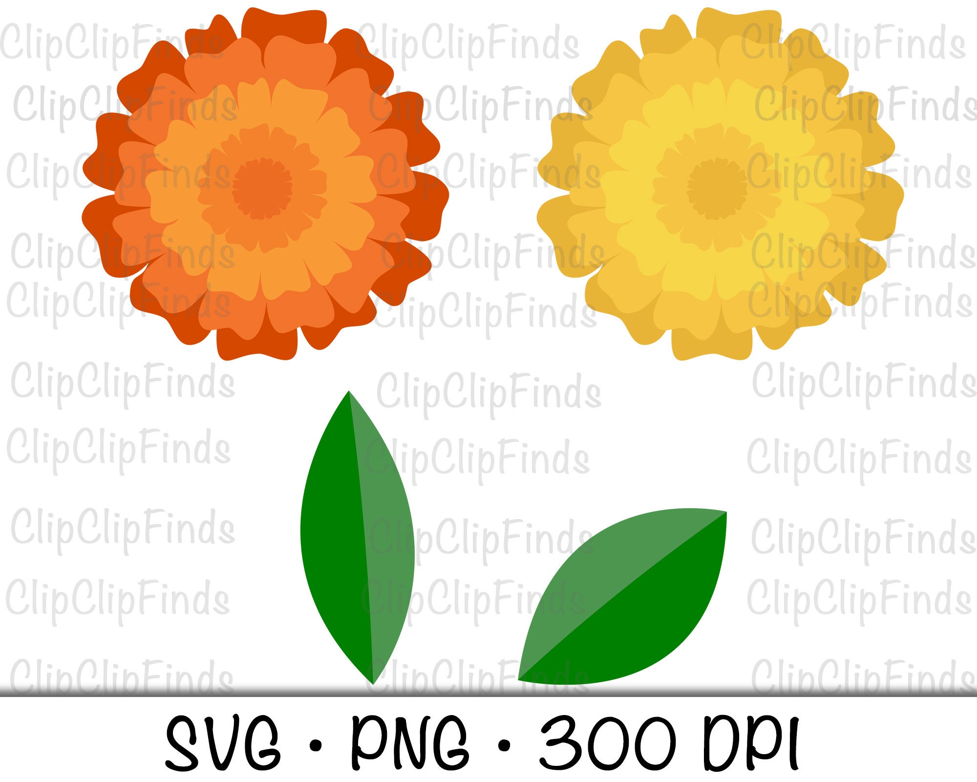 Marigold SVG Marigold Flower Clipart Simple Marigold - Etsy Canada
