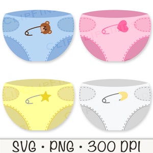 Diapers SVG, Diapers PNG Clipart, Blue Diaper, Pink Diaper, Yellow ...