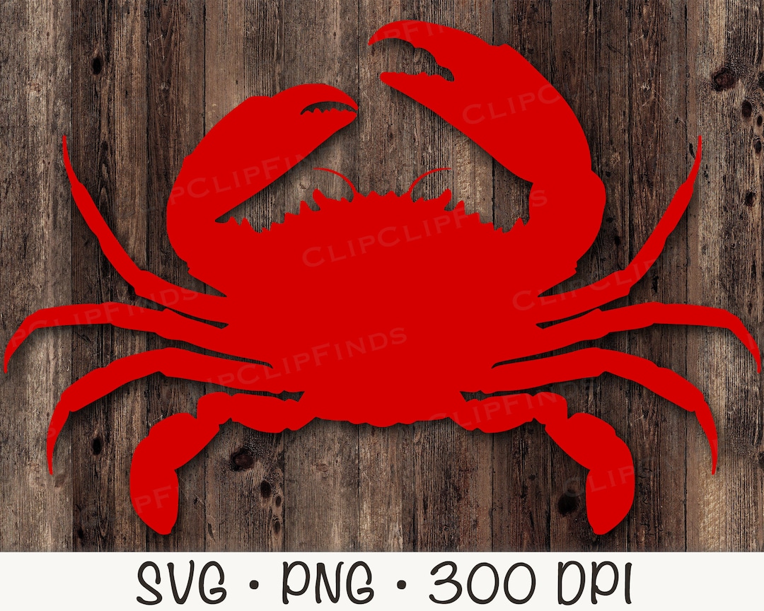Crab SVG Vector Cut File and PNG Transparent Background Instant ...