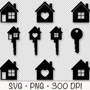 House SVG, House Icon, House Key, New Home, Real Estate, Housewarming ...