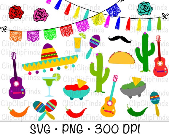 Mexican Clipart Cinco De Mayo Clipart Mexican Fiesta Bundle - Etsy Canada