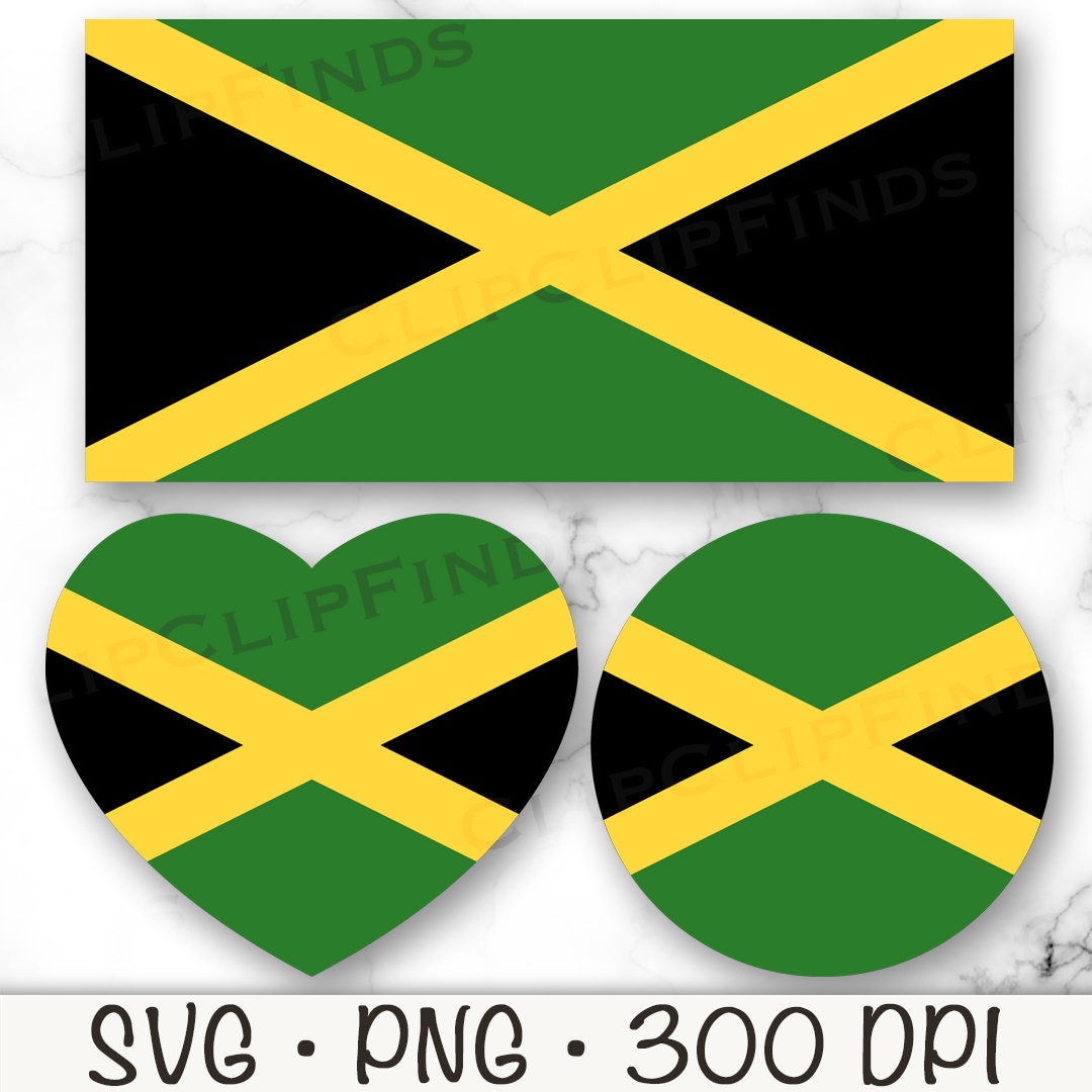Jamaican Flag SVG Bundle Pack, Jamaican Flag PNG, Jamaican Flag Love ...