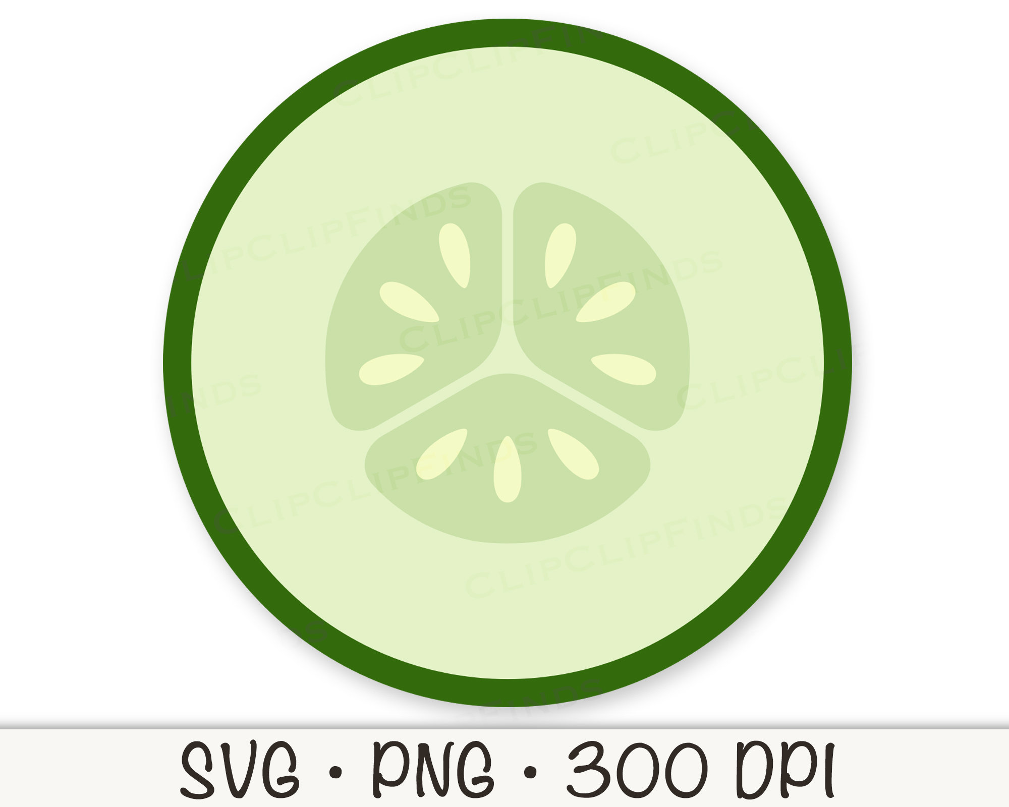 Cucumber Slice SVG Cucumber PNG Cucumber Clipart Instant - Etsy