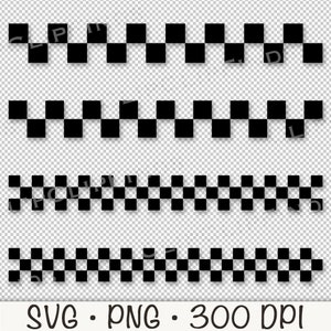 Checkerboard Pattern Borders SVG, PNG, Transparent Background, Frame ...