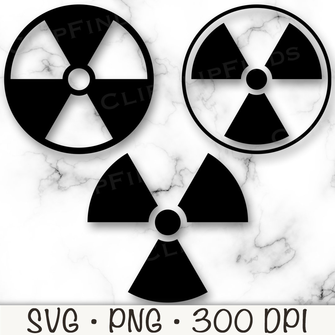 Radiation Symbol SVG, Radioactive Symbol PNG, Instant Digital Download ...