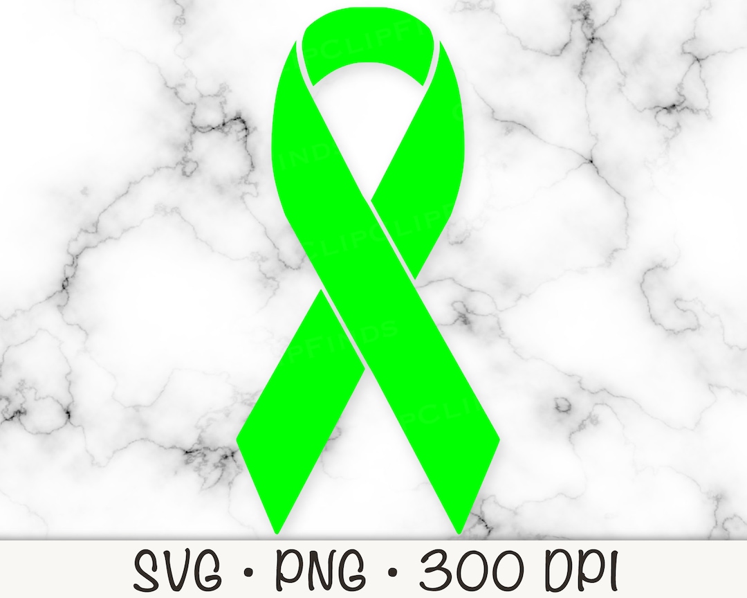 Green Celiac Awareness Ribbon SVG Vector Cut File, PNG Transparent ...