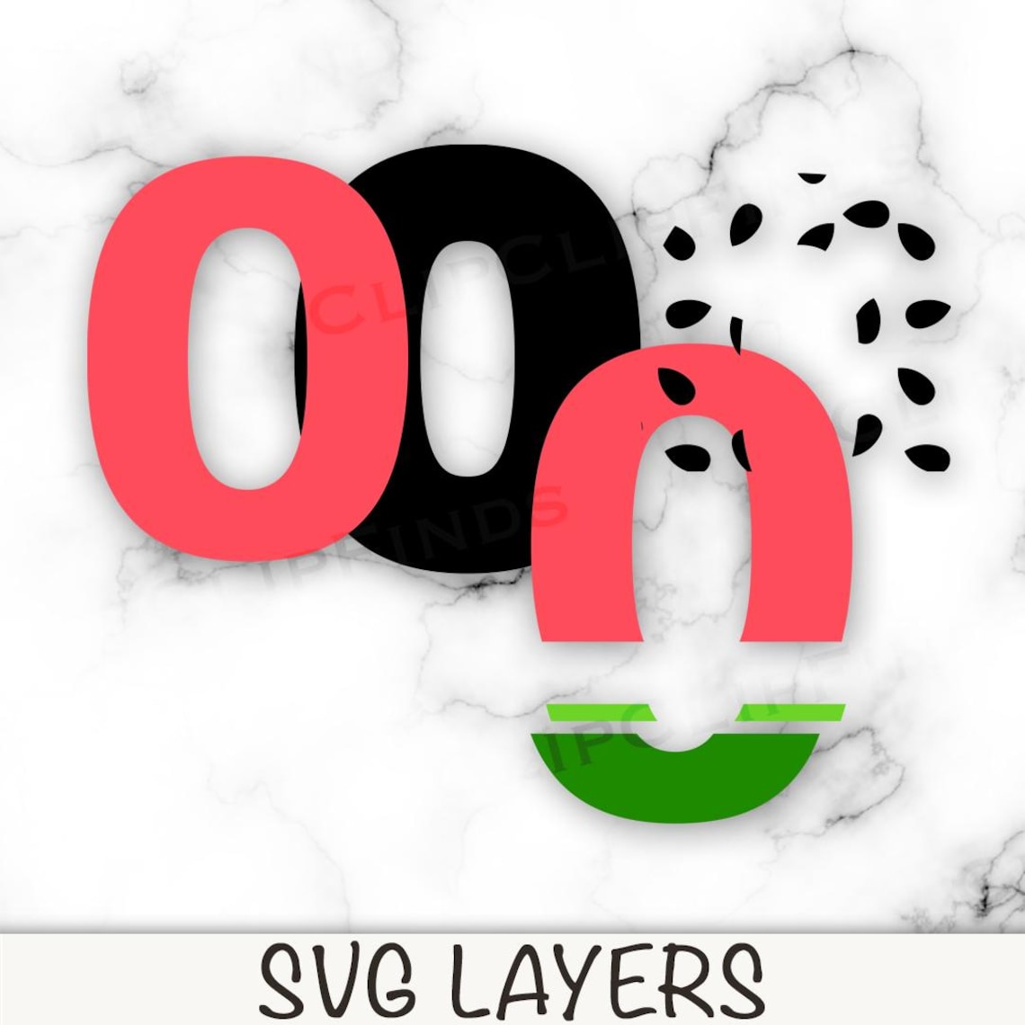 Watermelon Numbers 0-9 Clipart, PNG, SVG, PDF, Birthday, Cake Topper ...