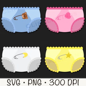 Diapers SVG, Diapers PNG Clipart, Blue Diaper, Pink Diaper, Yellow ...