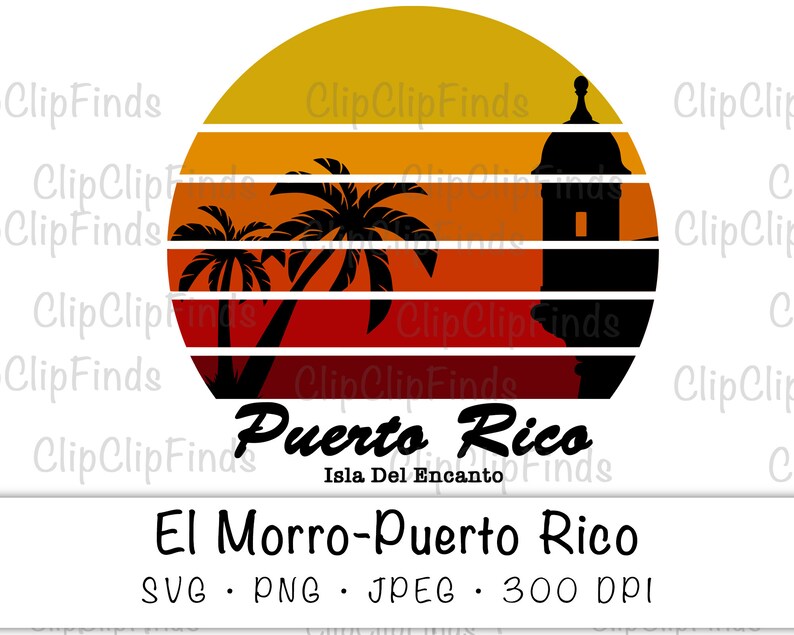 El Morro Puerto Rico SVG Vector Cut File JPEG and PNG | Etsy