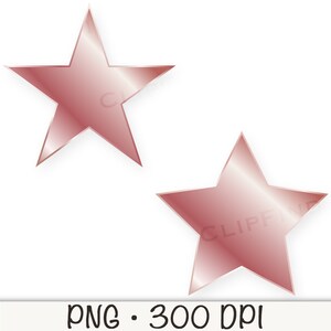 Rose Gold Star Clipart, Rose Gold Star PNG, Rose Gold Star Overlay ...
