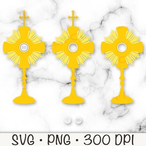 Monstrance Bundle, Eucharist, Body of Christ, SVG, PNG, Clip Art ...