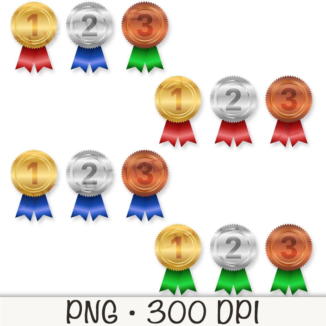 Award Ribbon Medal SVG, 1st Place, 2nd Place, 3rd Place, Award PNG ...