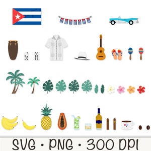 Cuban Clipart, Cuba SVG, PNG Graphics, Instant Digital Download - Etsy