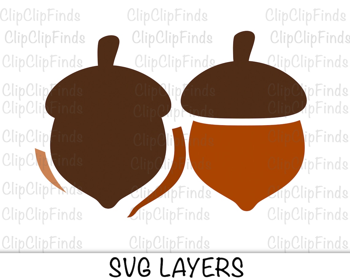 Acorn Acorn Clip Art Fall Acorn Bundle Assorted Colors - Etsy