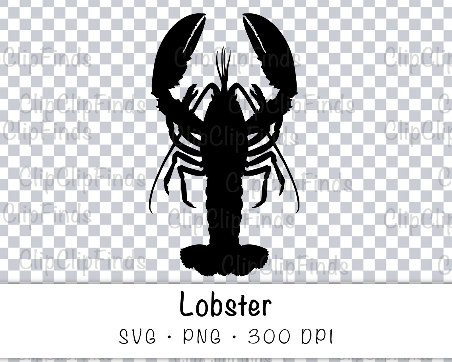 Lobster SVG Vector Cut File and PNG Transparent Background - Etsy