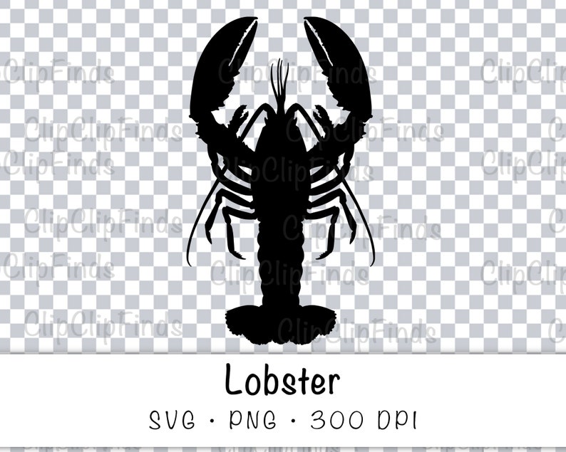 Lobster SVG Vector Cut File and PNG Transparent Background - Etsy