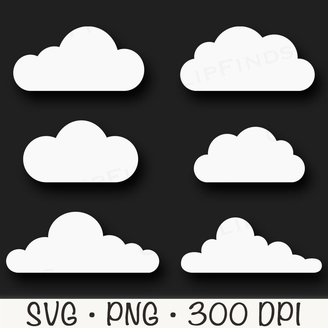 Clouds SVG, Clouds PNG, Clouds Clipart, Toy Clouds, Fluffy Clouds, Cute ...