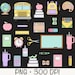 Cute School Supplies Clipart, Pastel School Classroom PNG, Glue ...