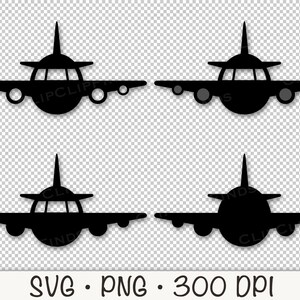 Airplane SVG Vector Cut File PNG Transparent Background - Etsy