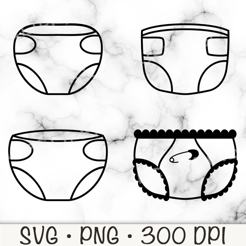 Diaper Outline SVG, Diaper PNG, Diaper Clipart, Baby Diaper Graphics ...