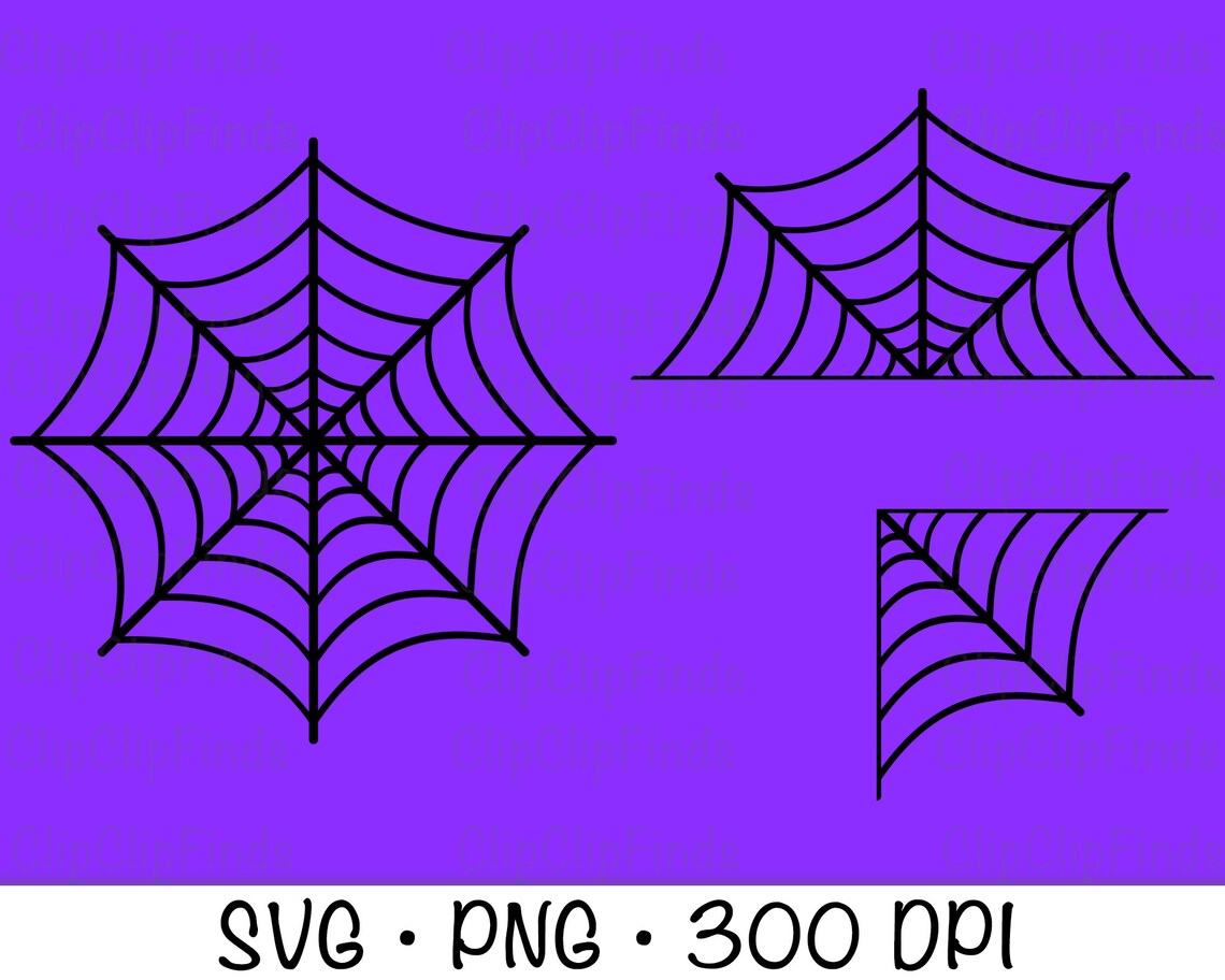 Spider Web Spider Web Corner Half Spider Web Halloween - Etsy