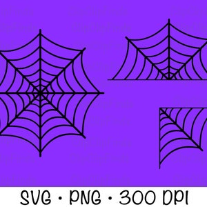 Spider Web Spider Web Corner Half Spider Web Halloween - Etsy